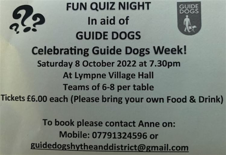 Fun Quiz in Aid of Guide Dogs