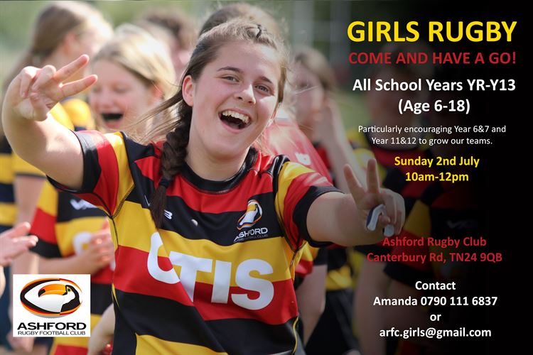 Ashford Girls Rugby Come: Have A Go Day