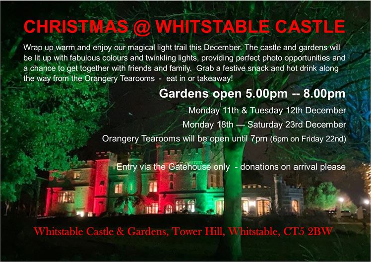 Christmas Light Trail at Whitstable Castle